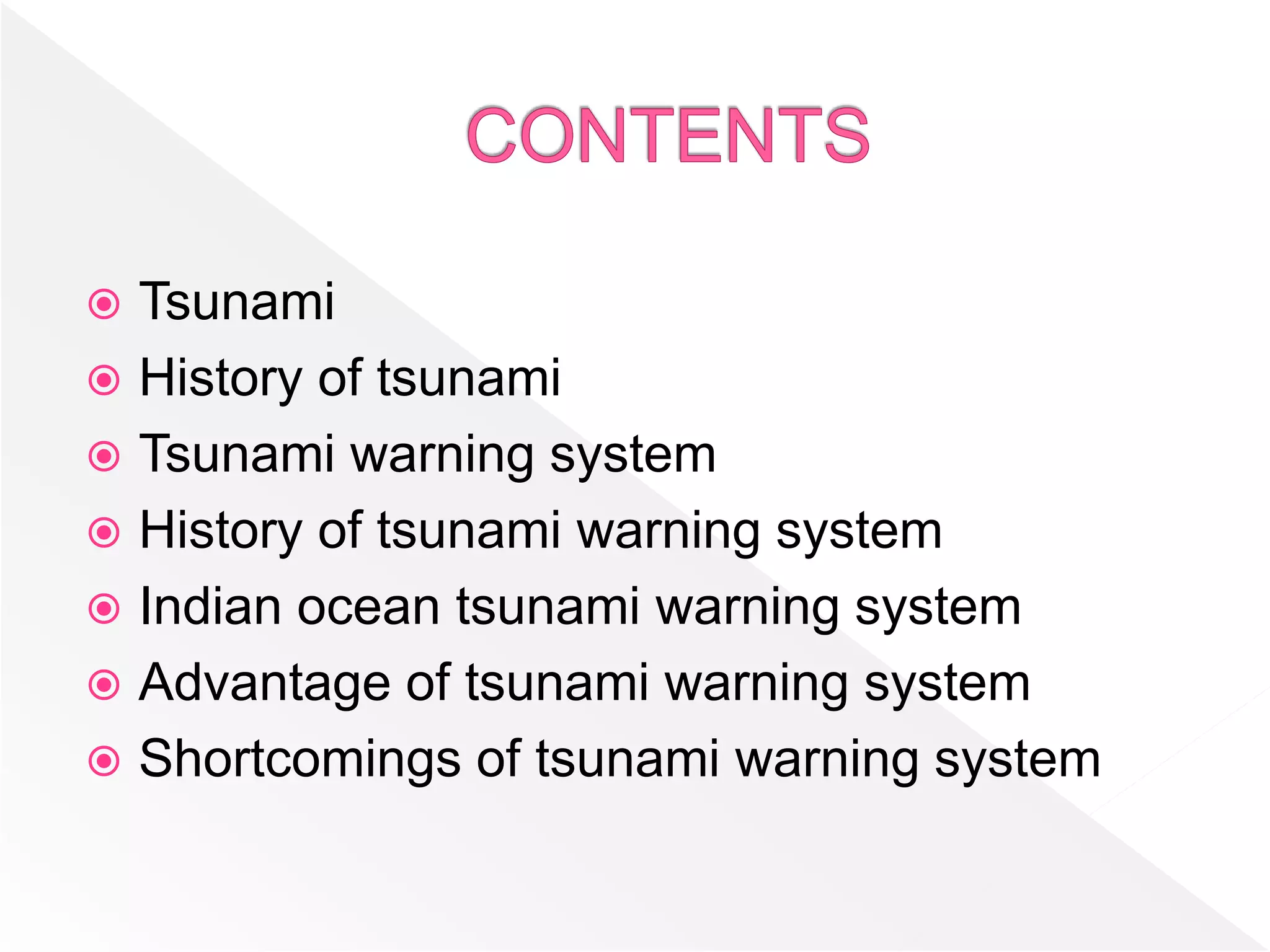 Tsunami warning system | PPTX | Geology | Science