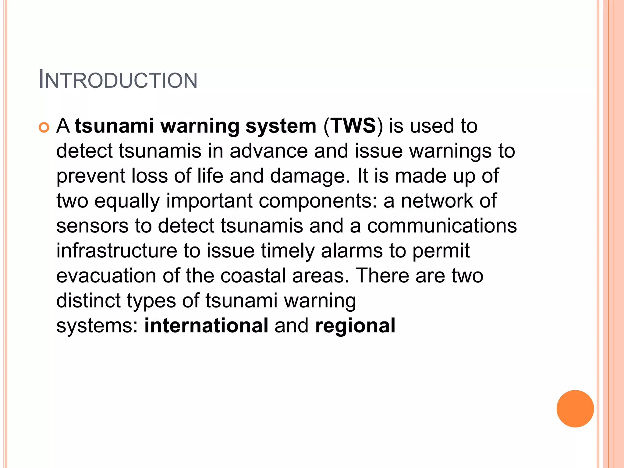 Tsunami warning system | PPTX