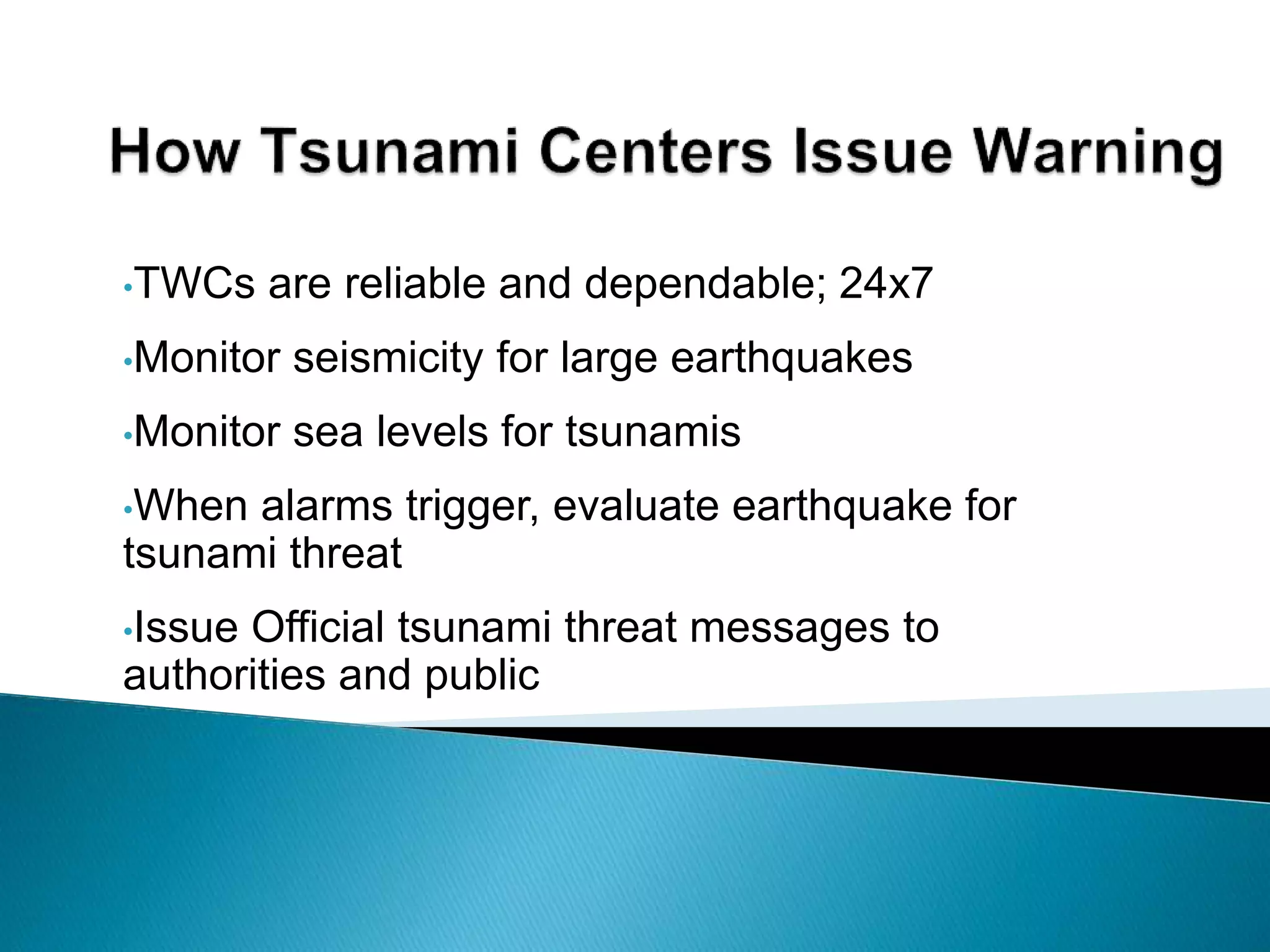 Tsunami warning system | PPT