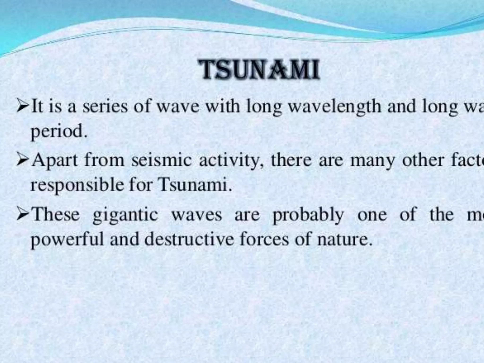 Tsunami warning system | PPT