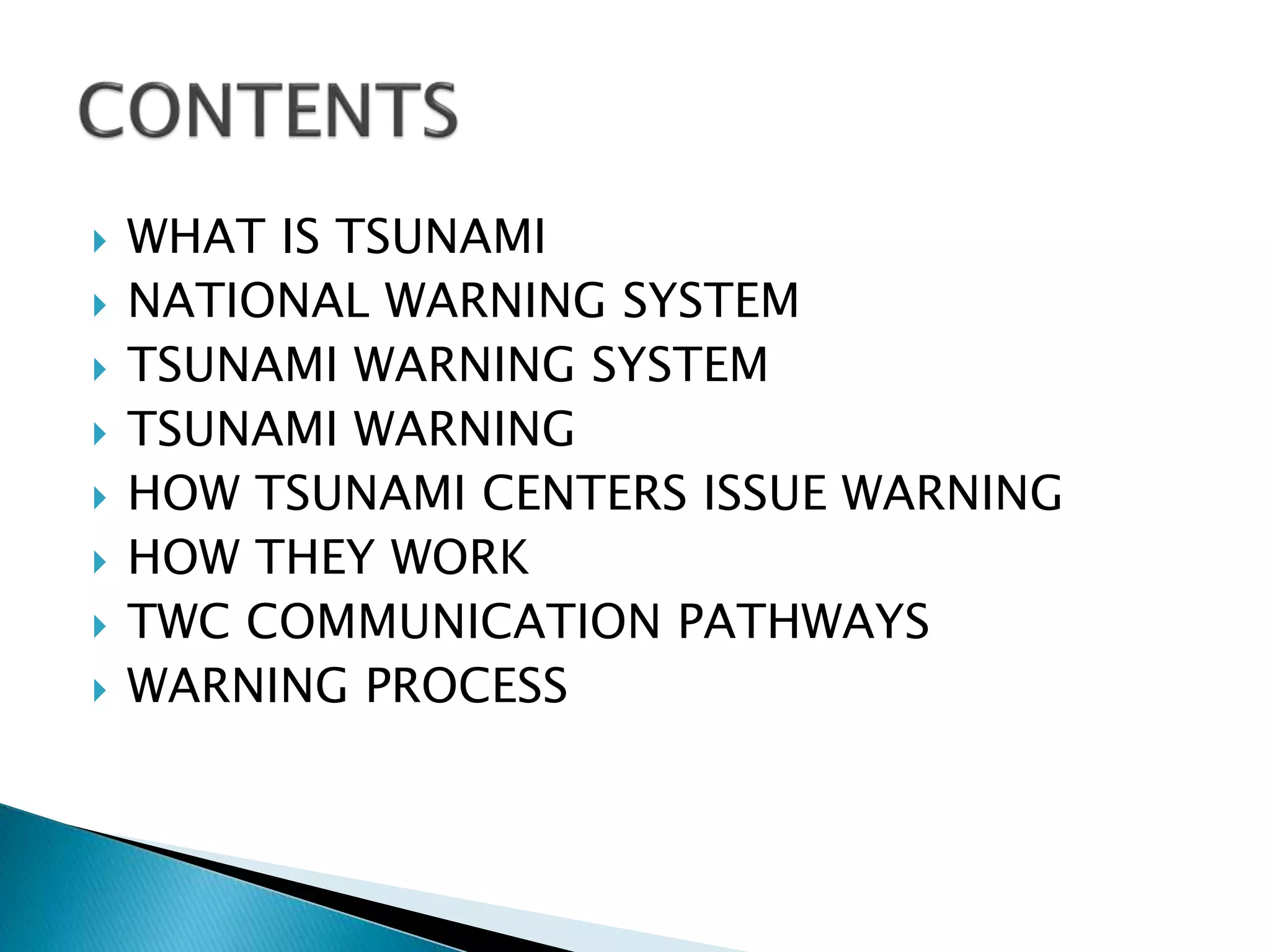 Tsunami warning system | PPT