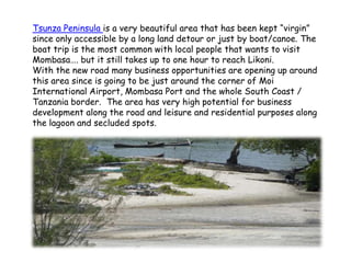 Tsunza peninsula plots for SAle in Mombasa Kenya, a great real estate ...