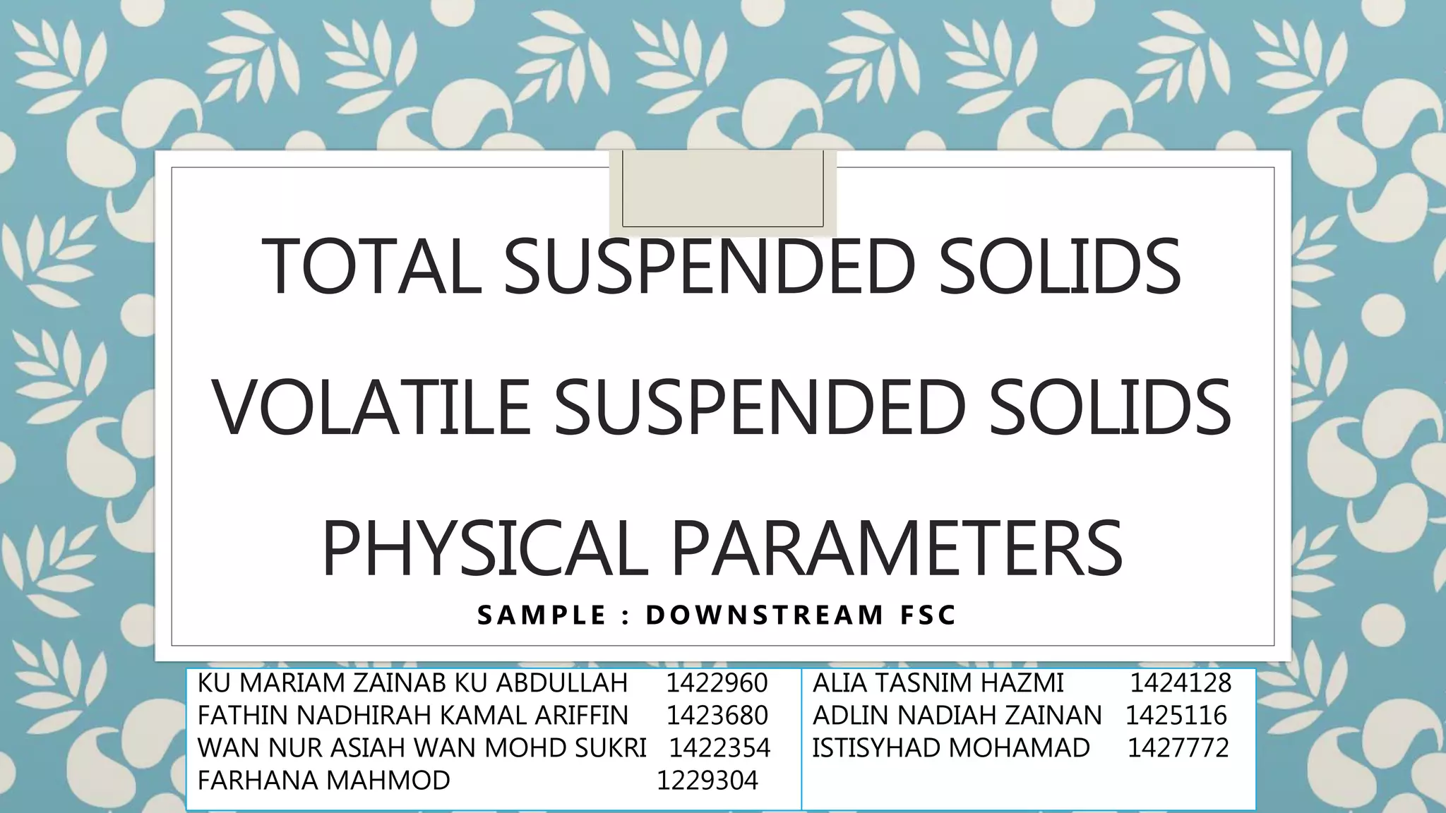 Ts, vs, physical parameters | PPTX