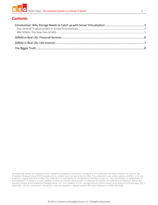ESG white paper: The Evolution of NAS in a Virtual IT World | PDF