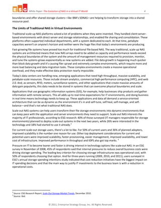 ESG white paper: The Evolution of NAS in a Virtual IT World | PDF