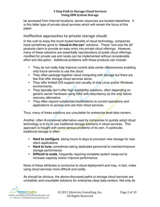 3 Step Path to Storage Cloud Services using IBM System Storage | PDF