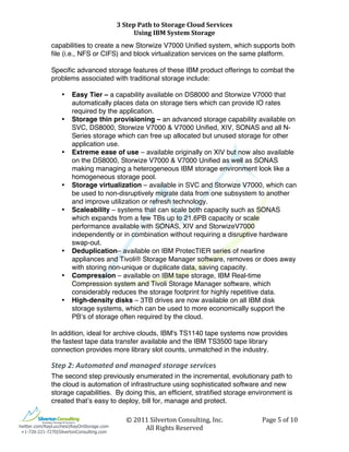 3 Step Path to Storage Cloud Services using IBM System Storage | PDF