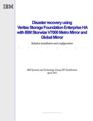 TsDisaster recovery using Veritas Storage Foundation Enterprise HA with ...