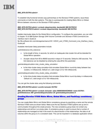 TsDisaster recovery using Veritas Storage Foundation Enterprise HA with IBM Storwize V7000 Metro ...