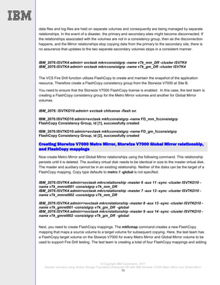 TsDisaster recovery using Veritas Storage Foundation Enterprise HA with IBM Storwize V7000 Metro ...
