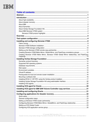 TsDisaster recovery using Veritas Storage Foundation Enterprise HA with ...