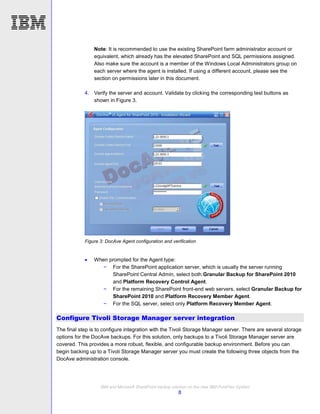 IBM Tivoli Storage Manager for Microsoft SharePoint 6.1.5 on the new IBM PureFlex System ...