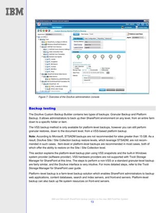 IBM Tivoli Storage Manager for Microsoft SharePoint 6.1.5 on the new IBM PureFlex System ...