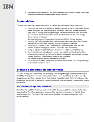 IBM Tivoli Storage Manager for Microsoft SharePoint 6.1.5 on the new IBM PureFlex System ...