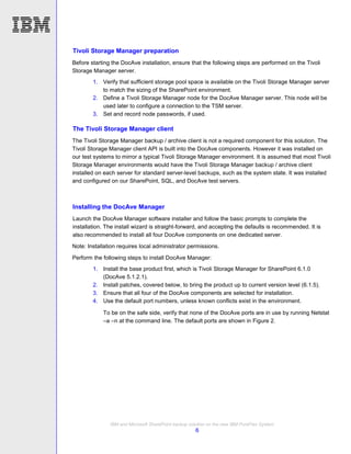 IBM Tivoli Storage Manager for Microsoft SharePoint 6.1.5 on the new IBM PureFlex System ...