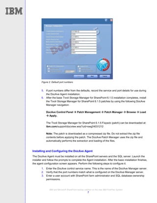 IBM Tivoli Storage Manager for Microsoft SharePoint 6.1.5 on the new IBM PureFlex System ...