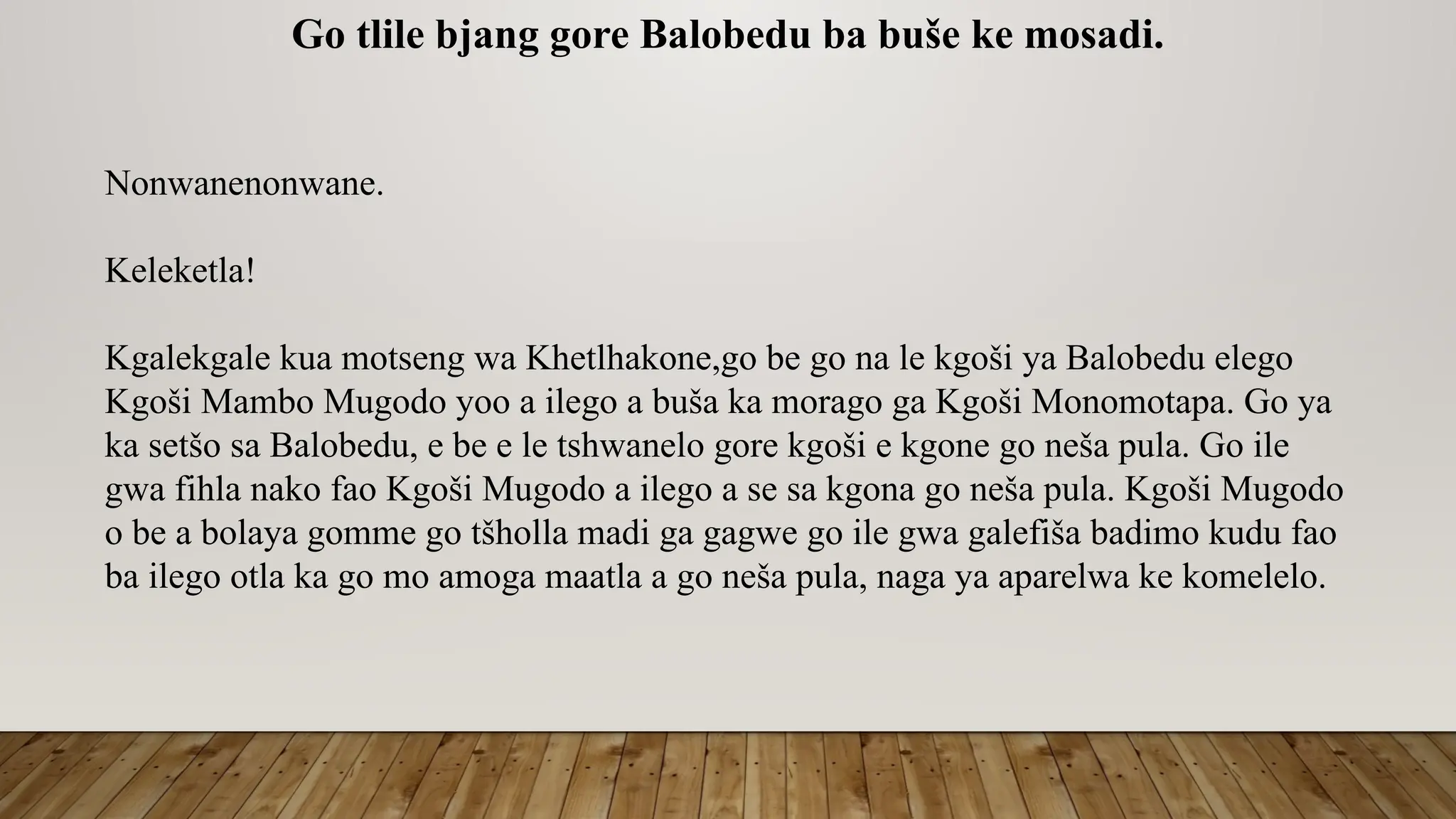 Tswalo ya tsatsi AFT 220_PEGO_NONWANE YA PHETELETSANNETE .pptx