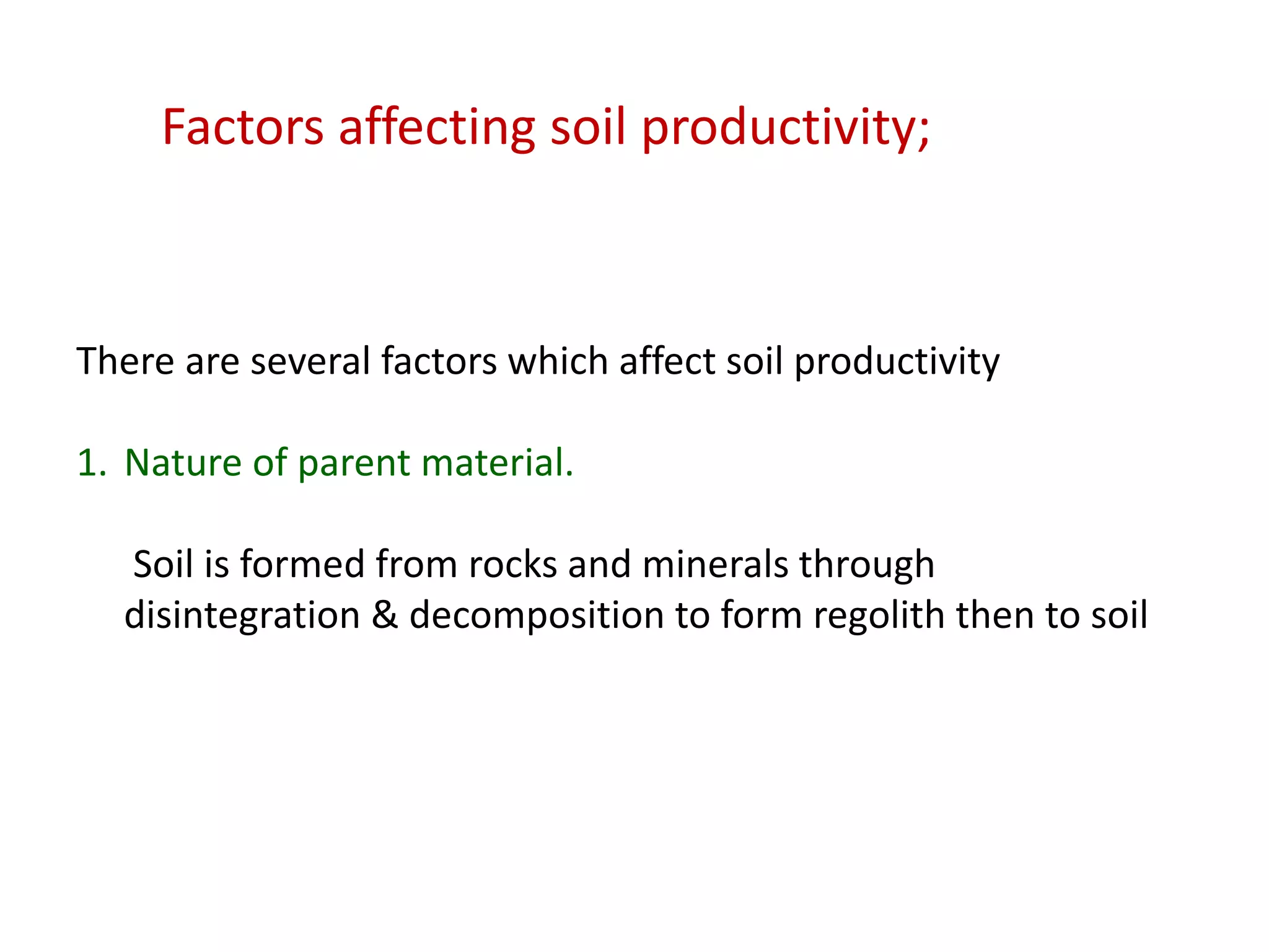 Soil productivity | PPTX