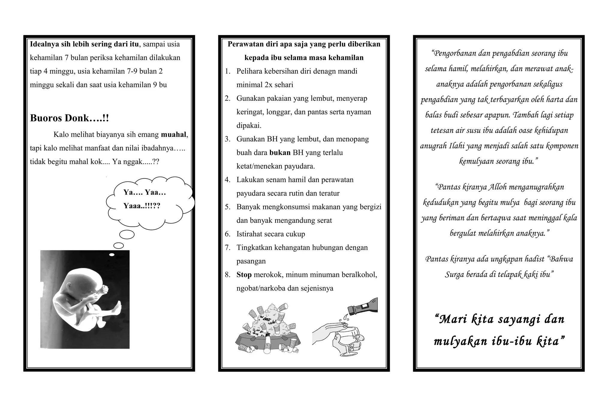 Leaflet prenatal care | DOC