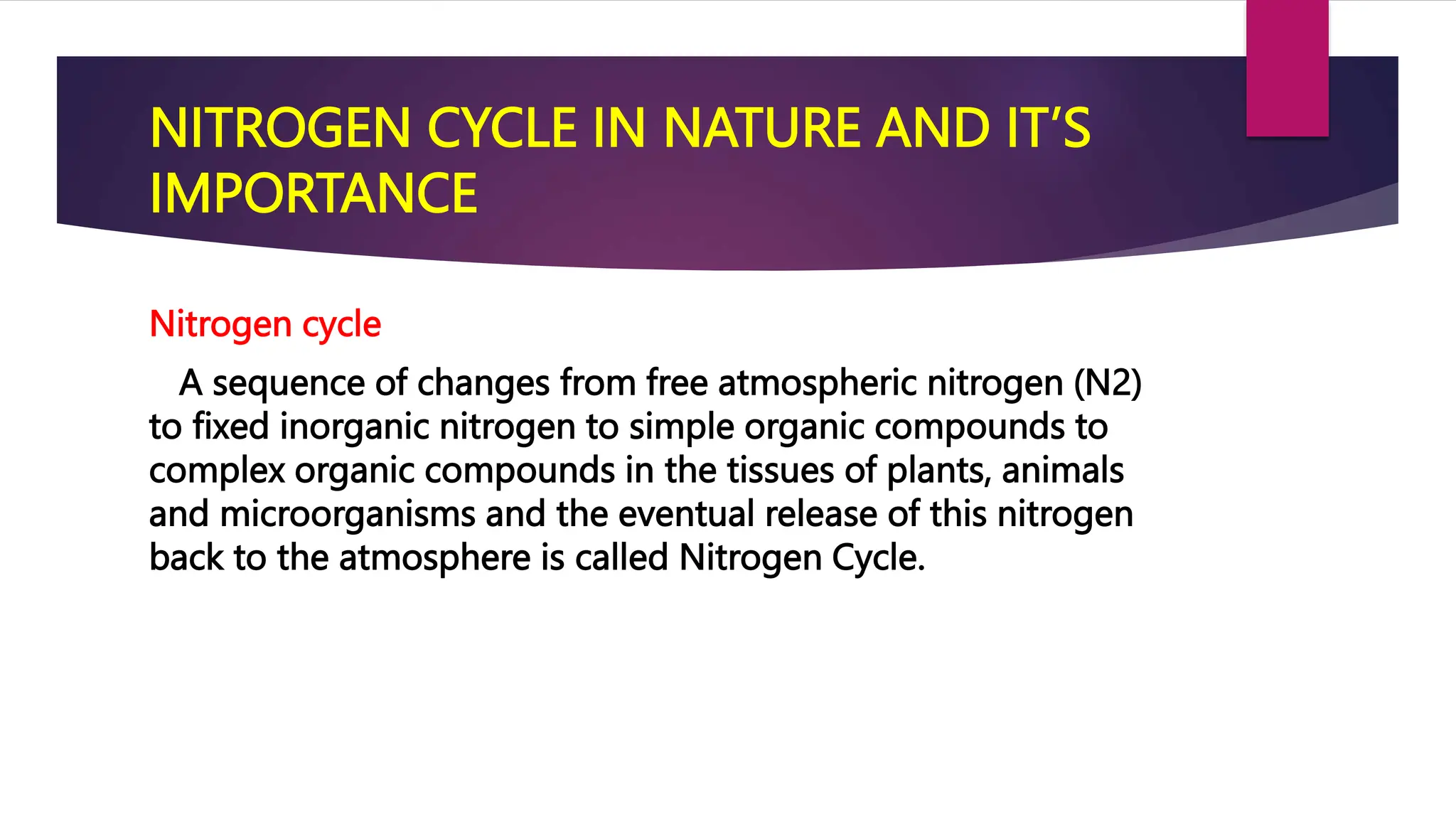 Nitrogen Cycle And It's Importance In Nature.pptx