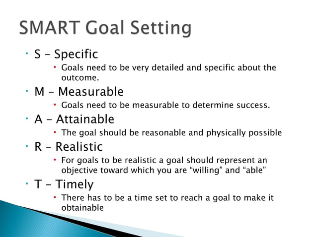 TT Fitness Goal Setting Presentation | PPT | Bodybuilding | Sports