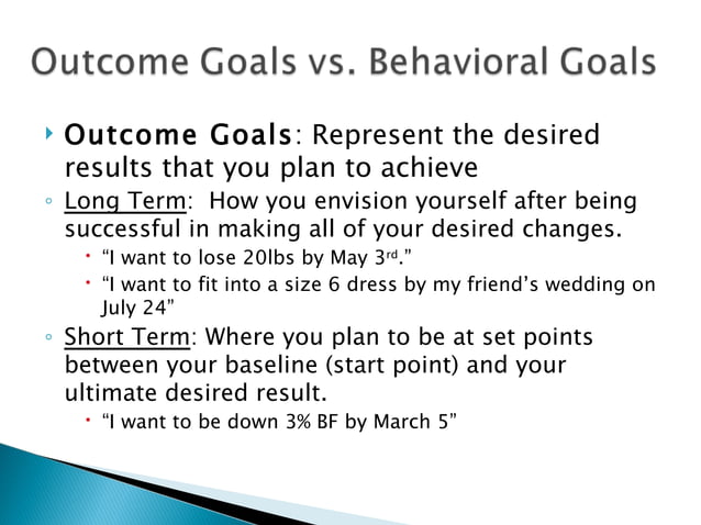 TT Fitness Goal Setting Presentation | PPT | Bodybuilding | Sports