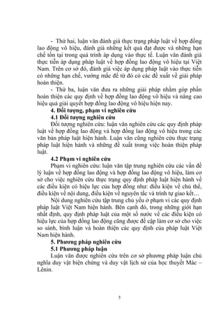 Luận văn: Hợp đồng lao động vô hiệu theo pháp luật lao động, 9đ | PDF