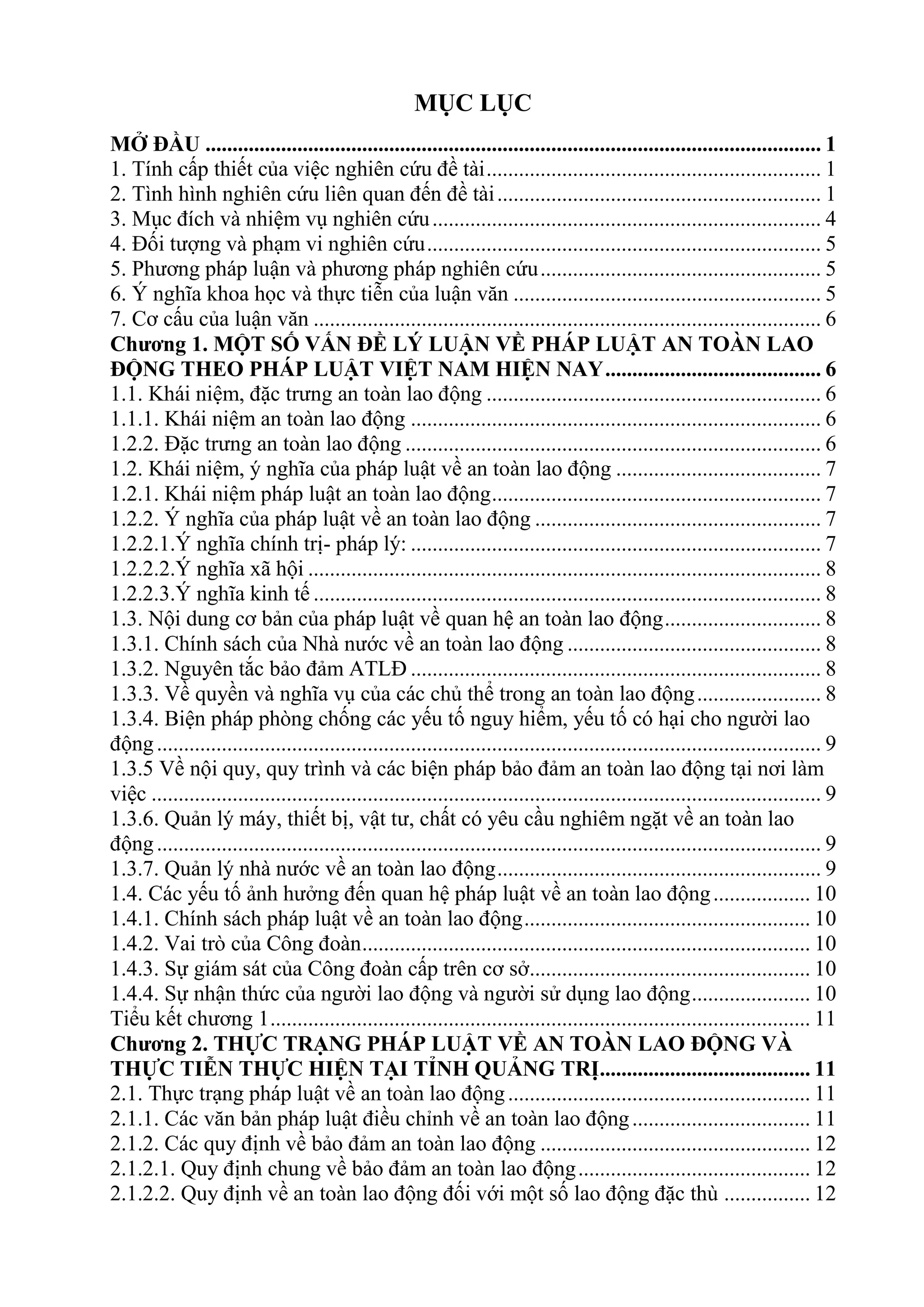 Luận văn: An toàn lao động theo pháp luật Việt Nam, HAY | PDF