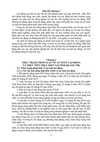 Luận văn: An toàn lao động theo pháp luật Việt Nam, HAY | PDF