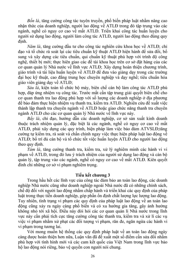 Luận văn: An toàn lao động theo pháp luật Việt Nam, HAY | PDF