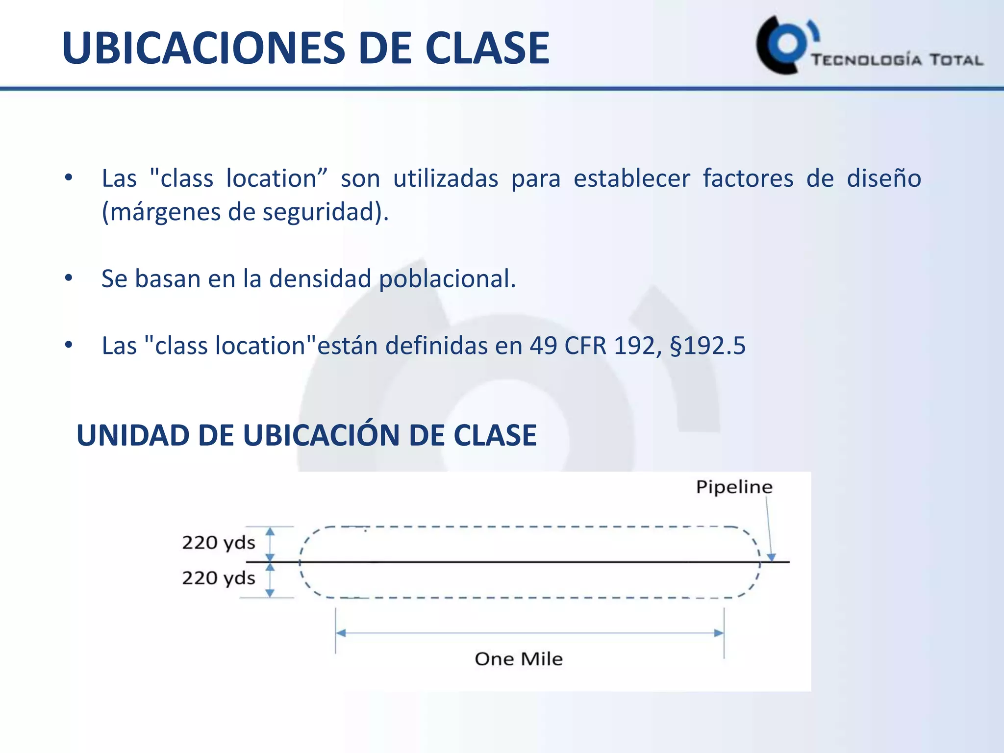 HCA and Class Locations, Integridad de ductos | PPT