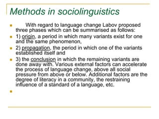 Tt sociolinguistics | PPT