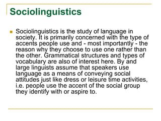 Tt sociolinguistics | PPT