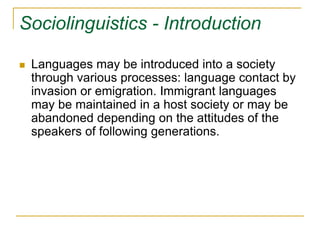 Tt sociolinguistics | PPT