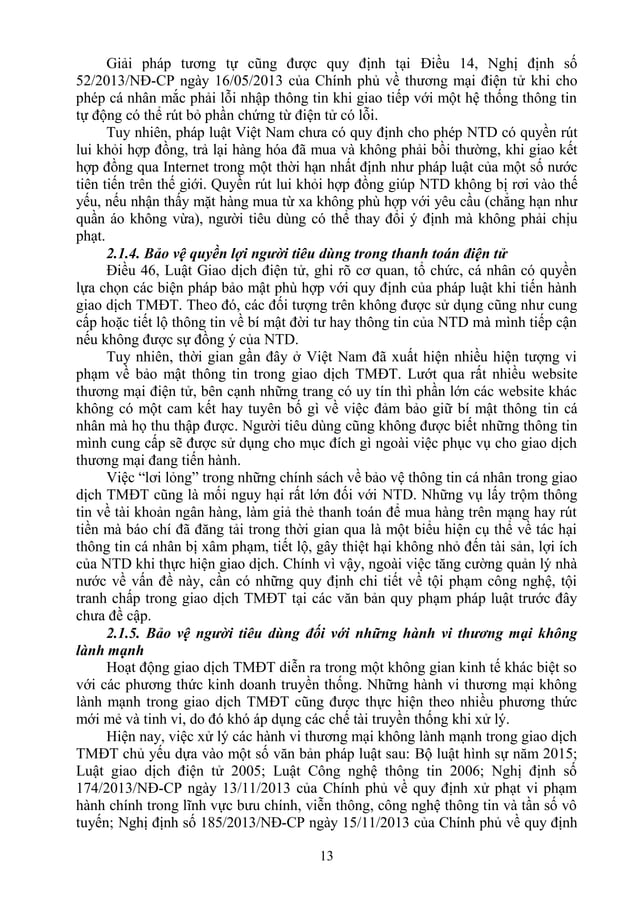Bảo vệ quyền lợi người tiêu dùng trong giao dịch thương mại điện tử | PDF