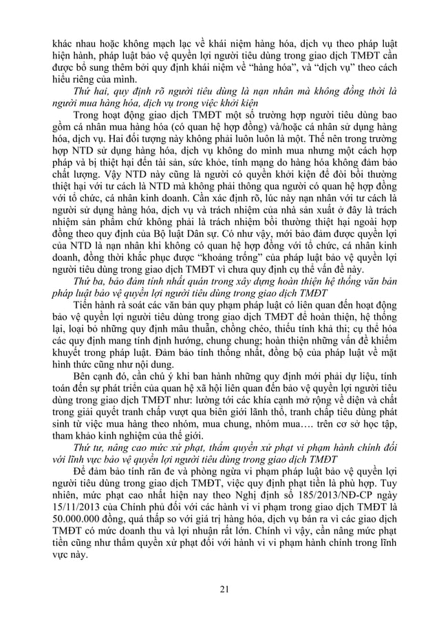 Bảo vệ quyền lợi người tiêu dùng trong giao dịch thương mại điện tử | PDF