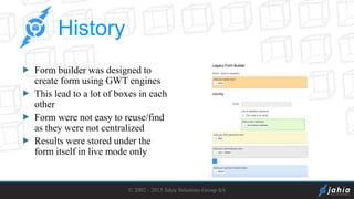 JahiaOne 2015 - Form Factory, architecture and extension points | PPT