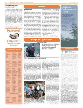 October - December 2009 Toiyabe Trails Newsletter, Toiyabe Sierra Club ...