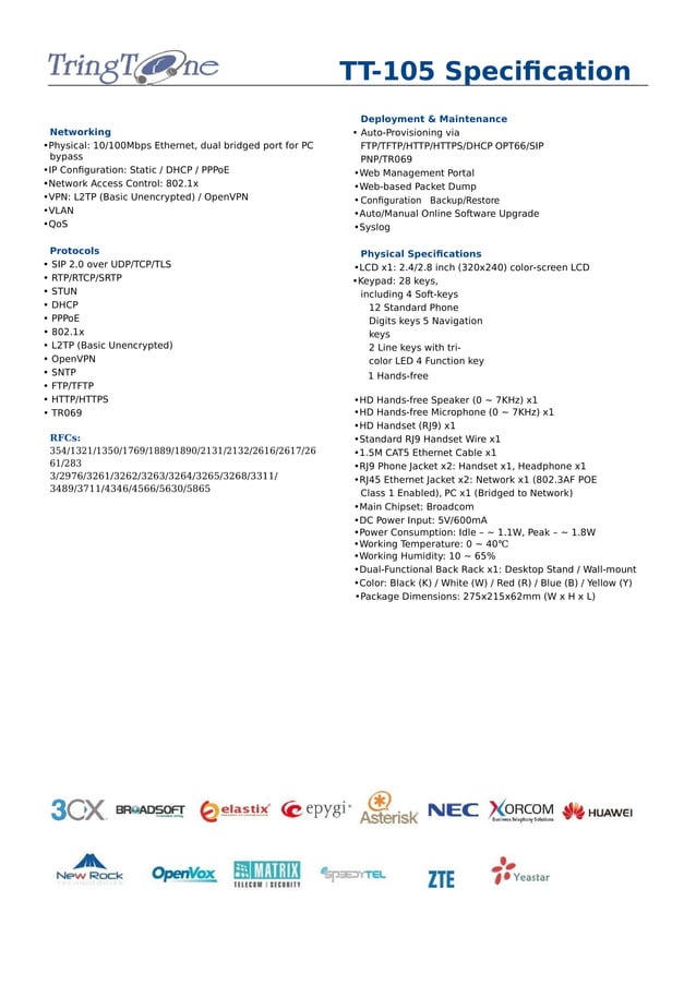 Tt105 datasheet. | PDF | Computer Networking | Computing