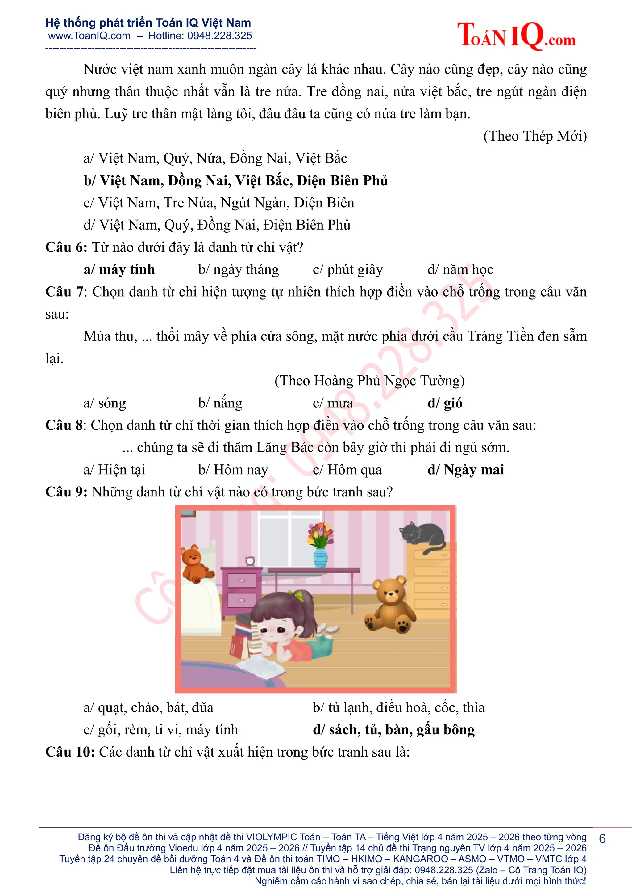 Trạng nguyên Tiếng Việt lớp 4 năm 2025 - 2026 có đáp án | PDF