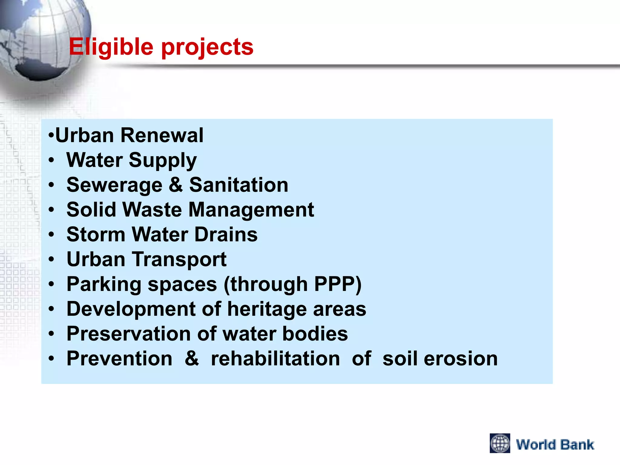 Jawaharlal Nehru National Urban Renewal Mission | PPTX