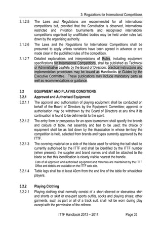 Regulation Table Tennis | PDF