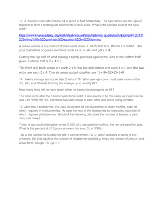 Kahn Help for ACT Math II | PDF