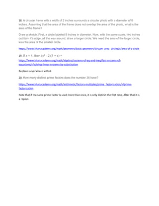 Kahn Help for ACT Math II | PDF