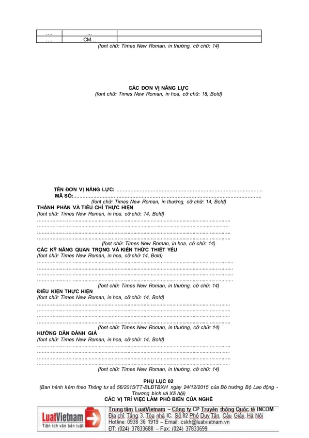 Tt56 2015-bld tieu chuan ky nang nghe qg | PDF