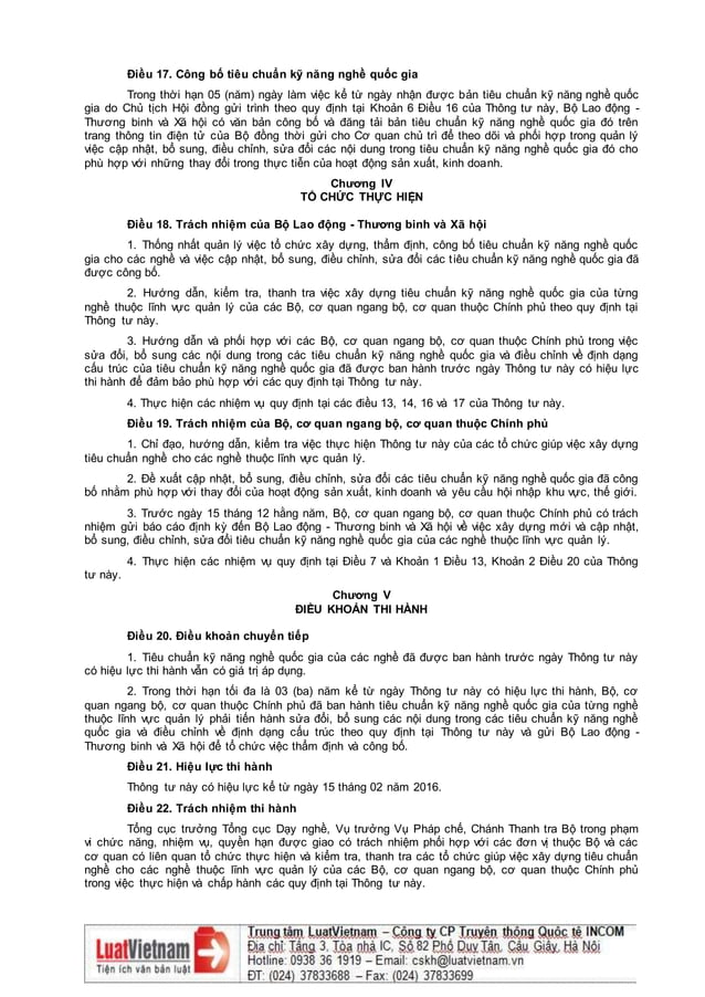 Tt56 2015-bld tieu chuan ky nang nghe qg | PDF