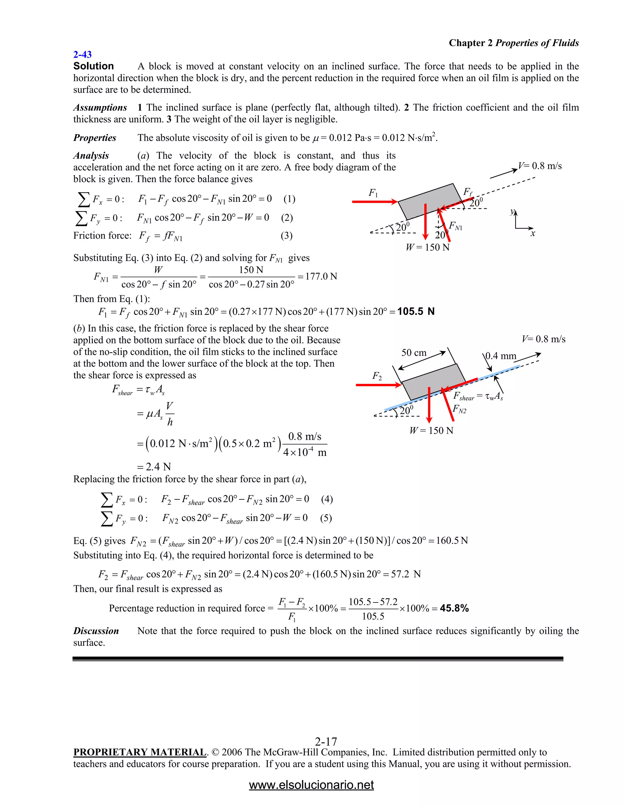 mecanica de fluidos Cengel 1ed (solucionario) | PDF