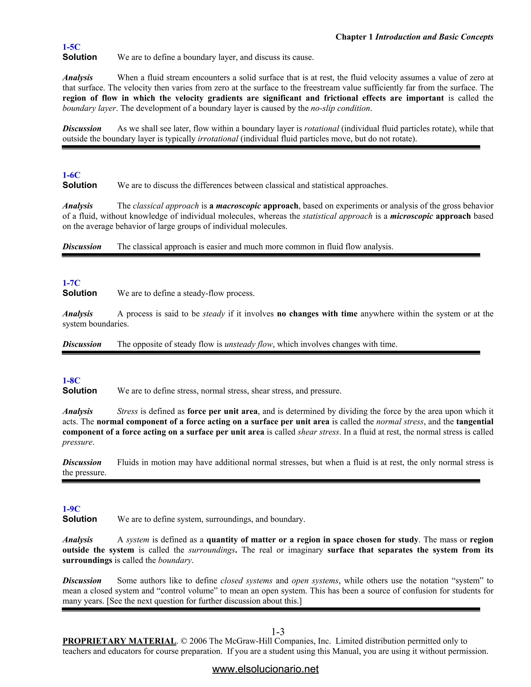 mecanica de fluidos Cengel 1ed (solucionario) | PDF