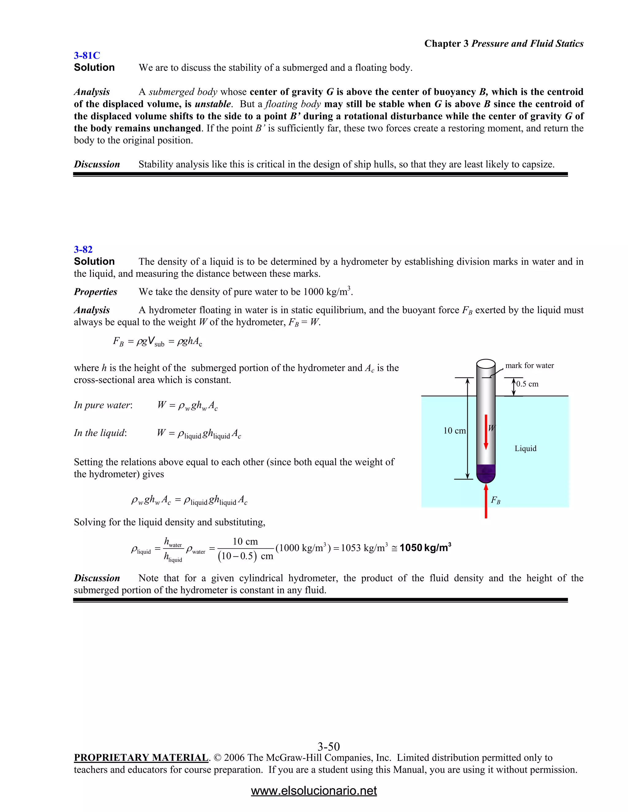 mecanica de fluidos Cengel 1ed (solucionario) | PDF