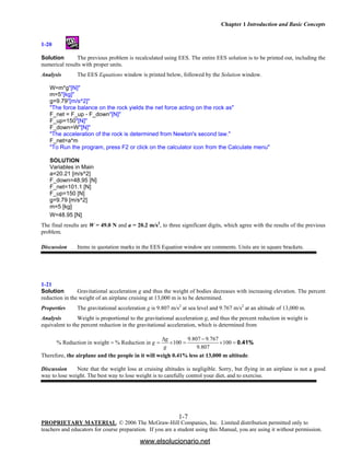 mecanica de fluidos Cengel 1ed (solucionario) | PDF